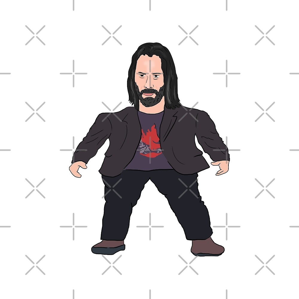 "Mini Keanu Reeves Meme" by Barnyardy | Redbubble