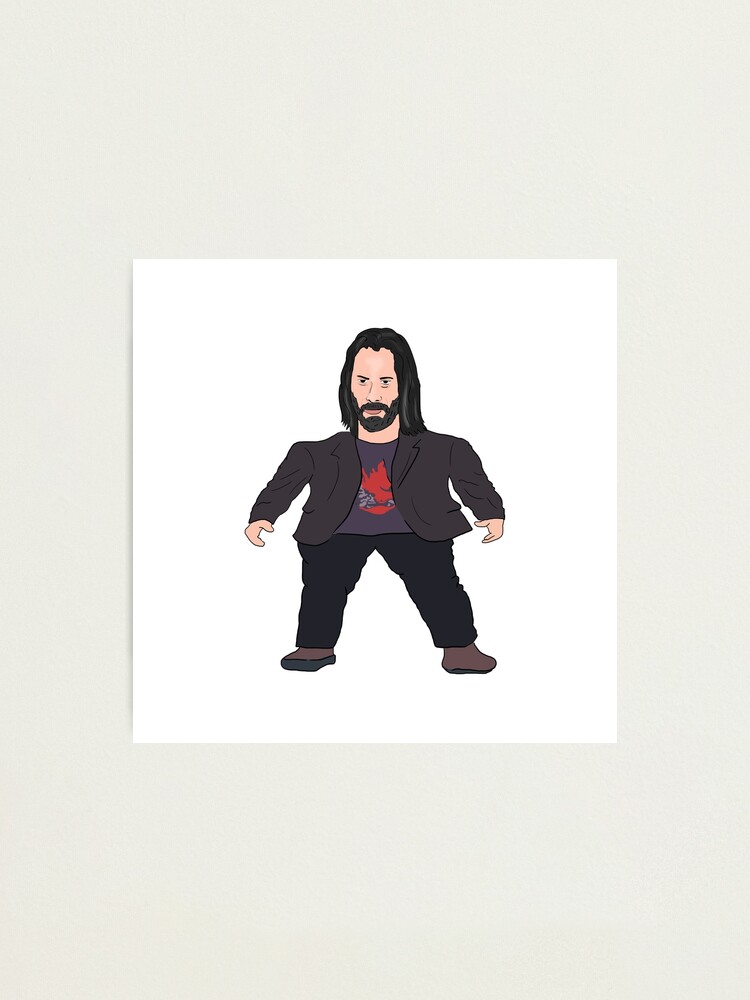 "Mini Keanu Reeves Meme" Photographic Print by Barnyardy | Redbubble