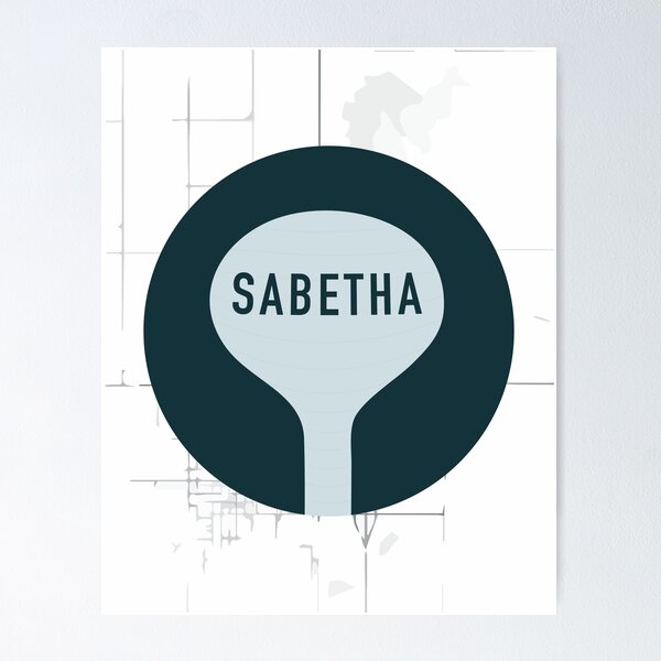 "Sabetha Water Tower Map" Poster for Sale by Wildflower Designs | Redbubble