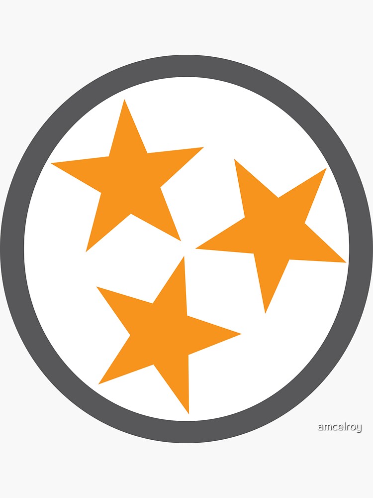 "Tennessee Tri-Star Volunteers Colors" Sticker for Sale by amcelroy ...