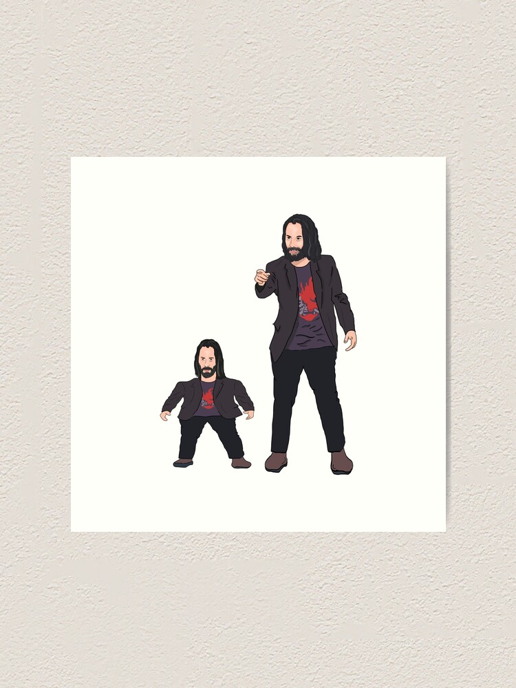 "Mini Keanu Reeves and Breathtaking Keanu Reeves Meme" Art Print by ...