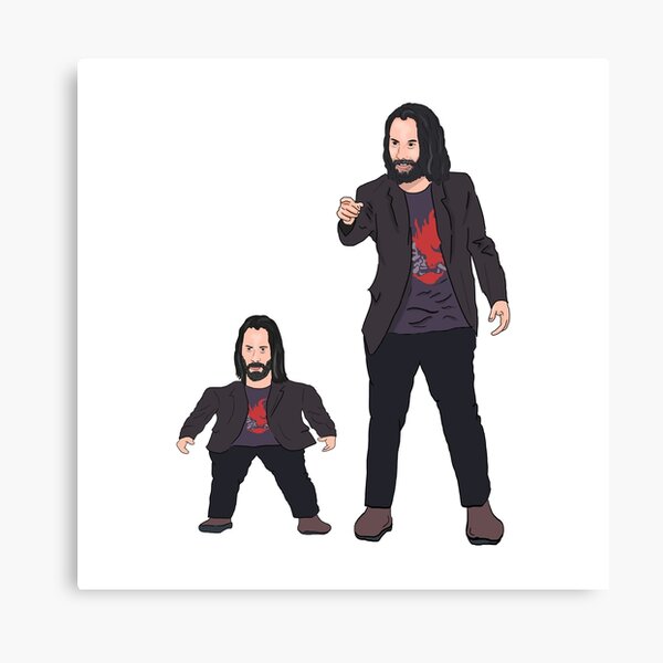 "Mini Keanu Reeves and Breathtaking Keanu Reeves Meme" Canvas Print for ...