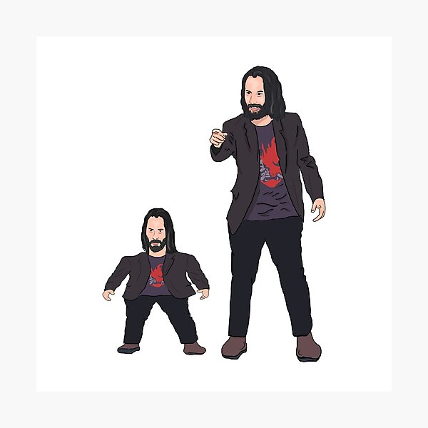 "Mini Keanu Reeves and Breathtaking Keanu Reeves Meme" Photographic ...