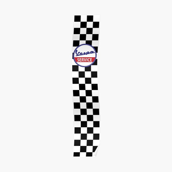 Póster «Servicio de Vespa Servizio Scooter Checkered Flag Check» de ...