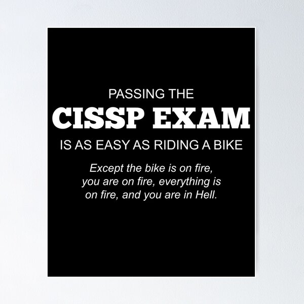 "CISSP Exam Cybersecurity Professional IT Security " Poster for Sale by ...