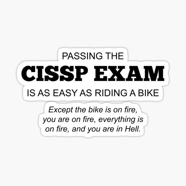 "CISSP Exam Cybersecurity Professional IT Security " Sticker for Sale ...