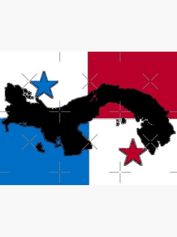 "Panama Map With Panamanian Flag" Art Print by Havocgirl | Redbubble