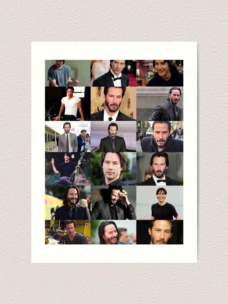 "Keanu Reeves Collage" Art Print for Sale by JamesQuentin | Redbubble