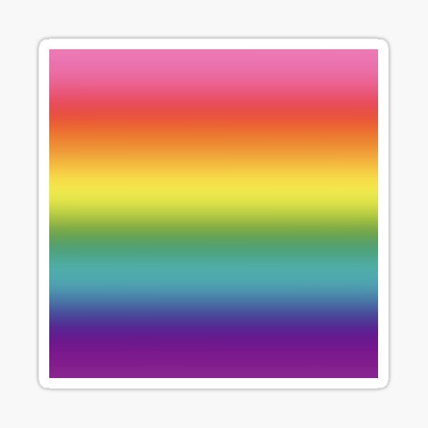 "Pride Rainbow Flag Gradient" Sticker for Sale by Gsallicat | Redbubble