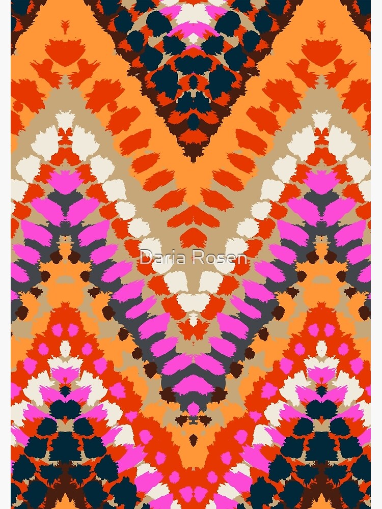 "Bohemian print with chevron pattern in bright colors" Spiral Notebook ...
