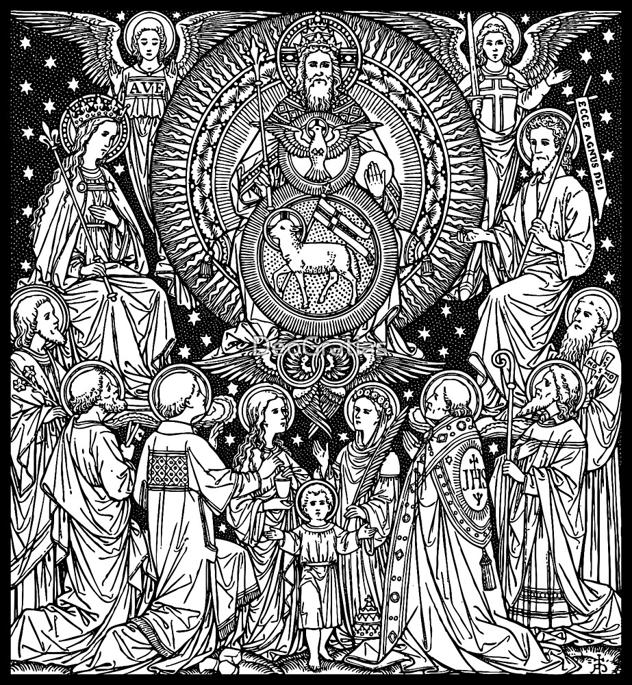"Holy Trinity 02 | Line Art | Black & White | Father Son Holy Spirit ...