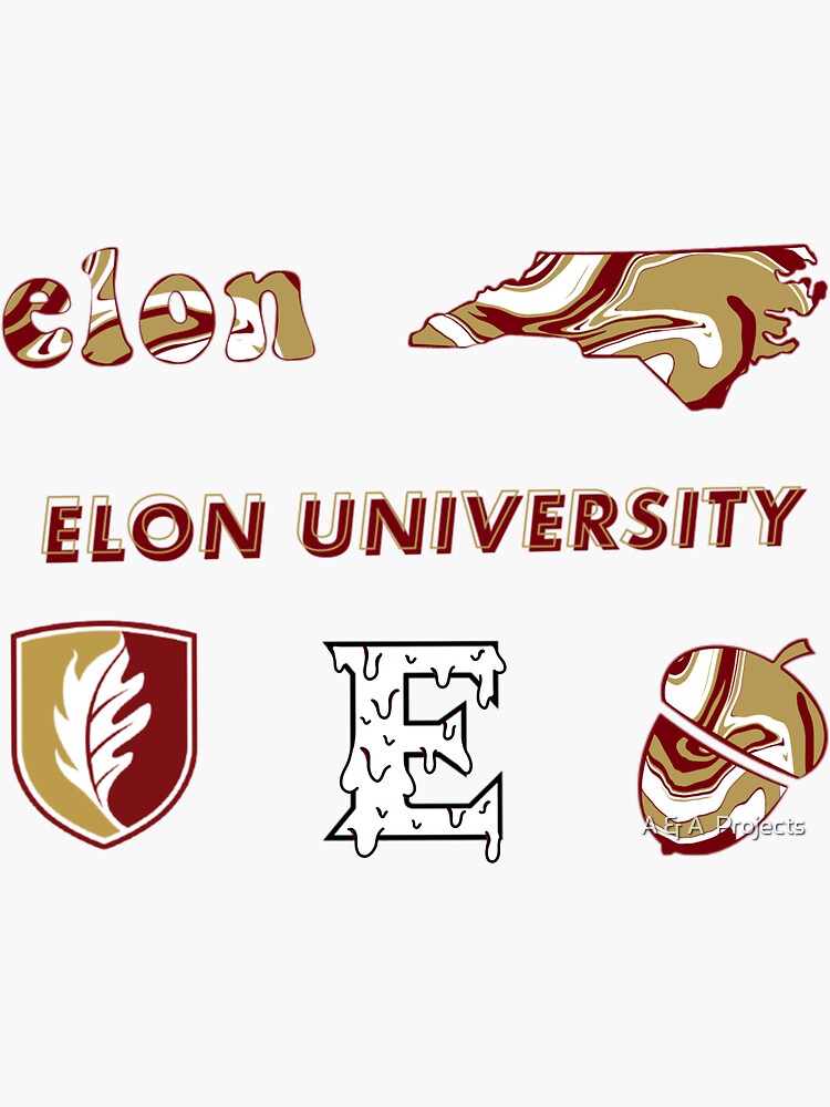 "Elon University Sticker Sheet" Sticker for Sale by anniekalinowski ...