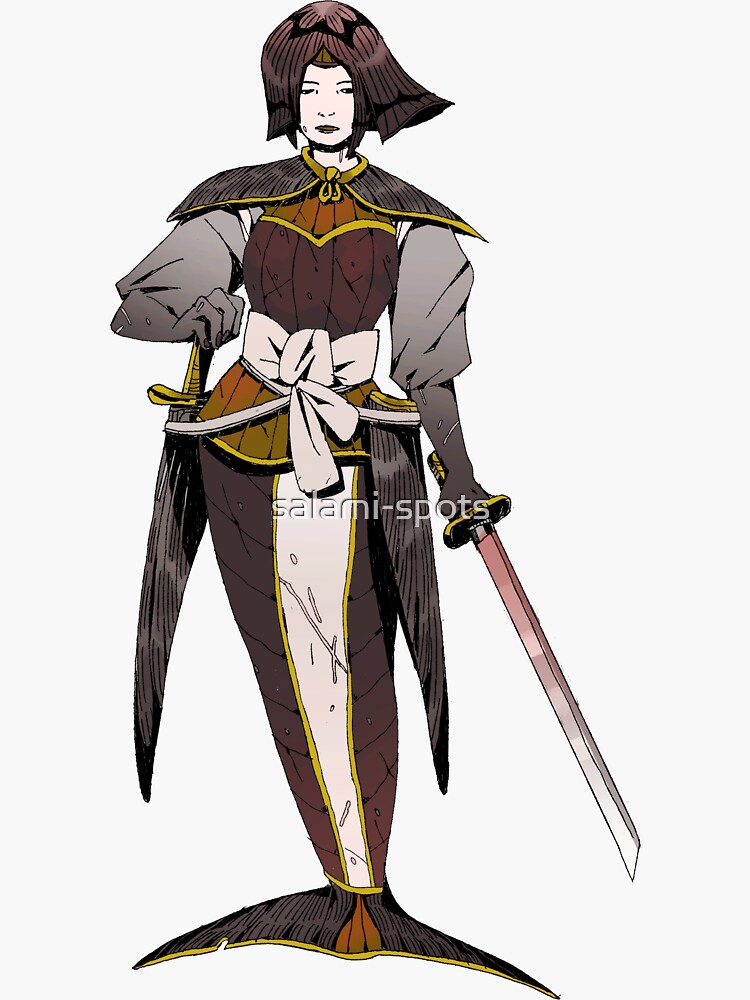 "Swordfish Mermaid" Sticker for Sale by salami-spots | Redbubble