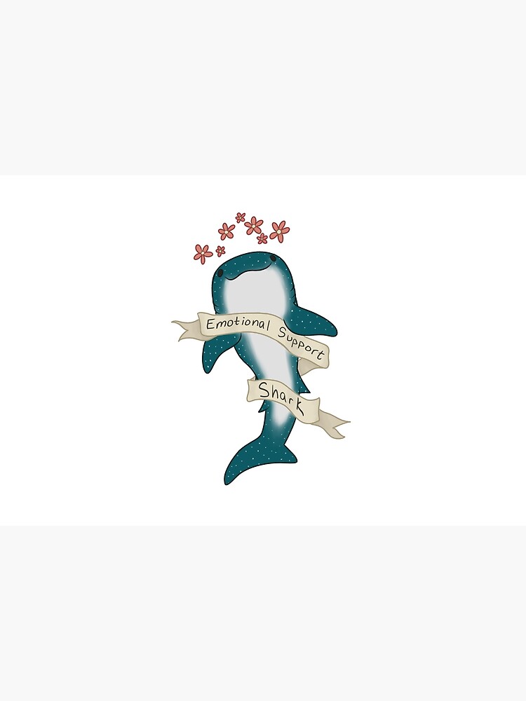 "Emotional Support Shark" Bath Mat for Sale by CyberneticArt | Redbubble