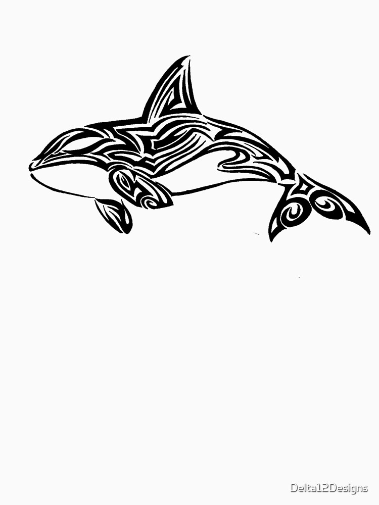 "Tribal Orca" T-shirt for Sale by Delta12Designs | Redbubble | orca t ...