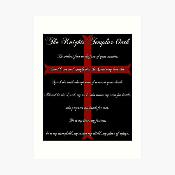 Knights Templar Oath Wall Art | Redbubble