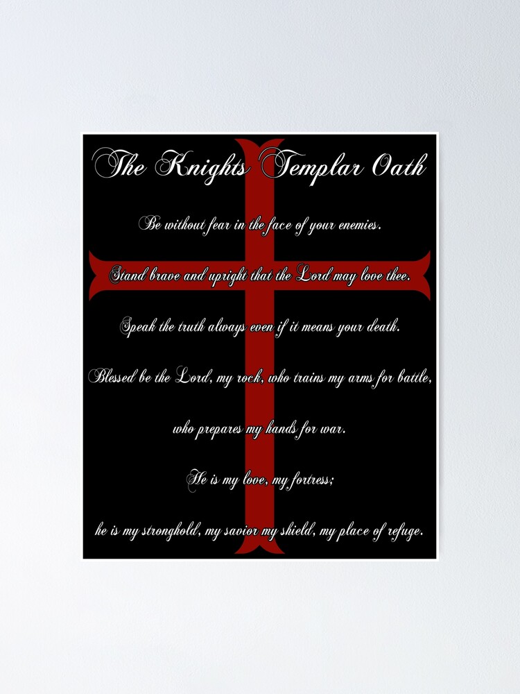 "Knights Templar Oath Makes Us Strong" Poster for Sale by LeNew | Redbubble