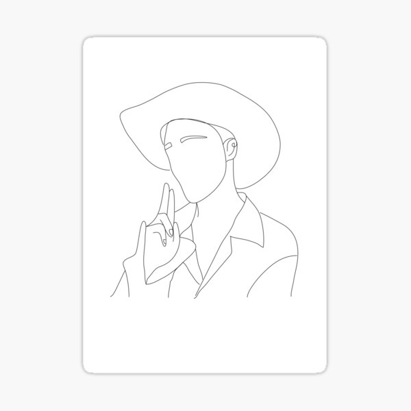"Troye Sivan- Line Art " Sticker by AlessiJade | Redbubble