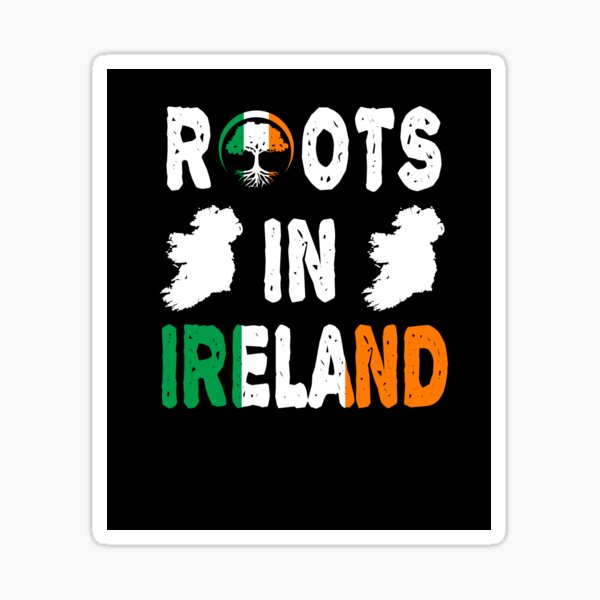 "Irish Ancestry DNA Roots Ireland Map Family Tree" Sticker for Sale by ...