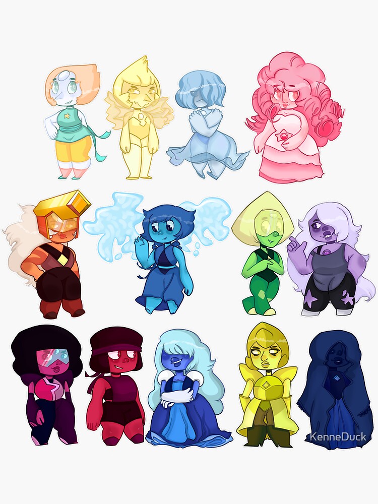 "Small Chibi Steven Universe Gems" Sticker by KenneDuck | Redbubble