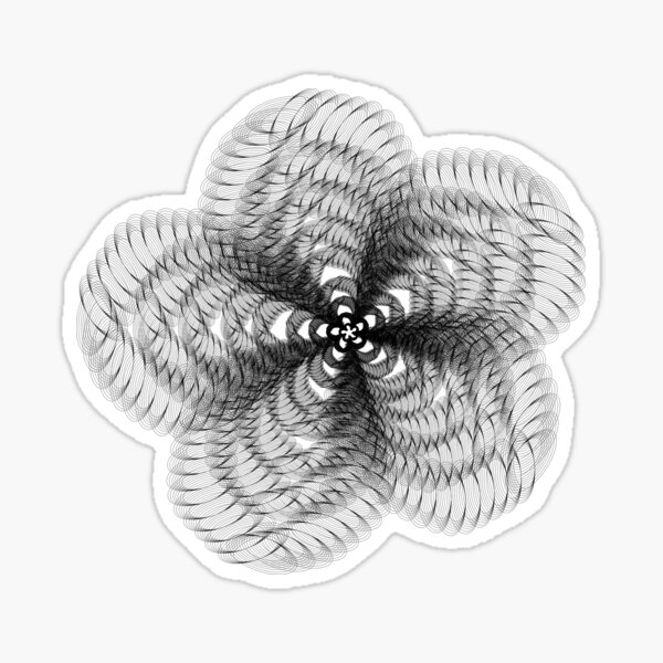 "Geometric Flower Spiral" Sticker for Sale by Rhinoscarab | Redbubble