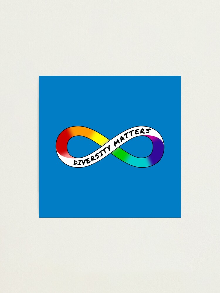 "Diversity Matters - Rainbow Infinity Symbol for Neurodiversity ...