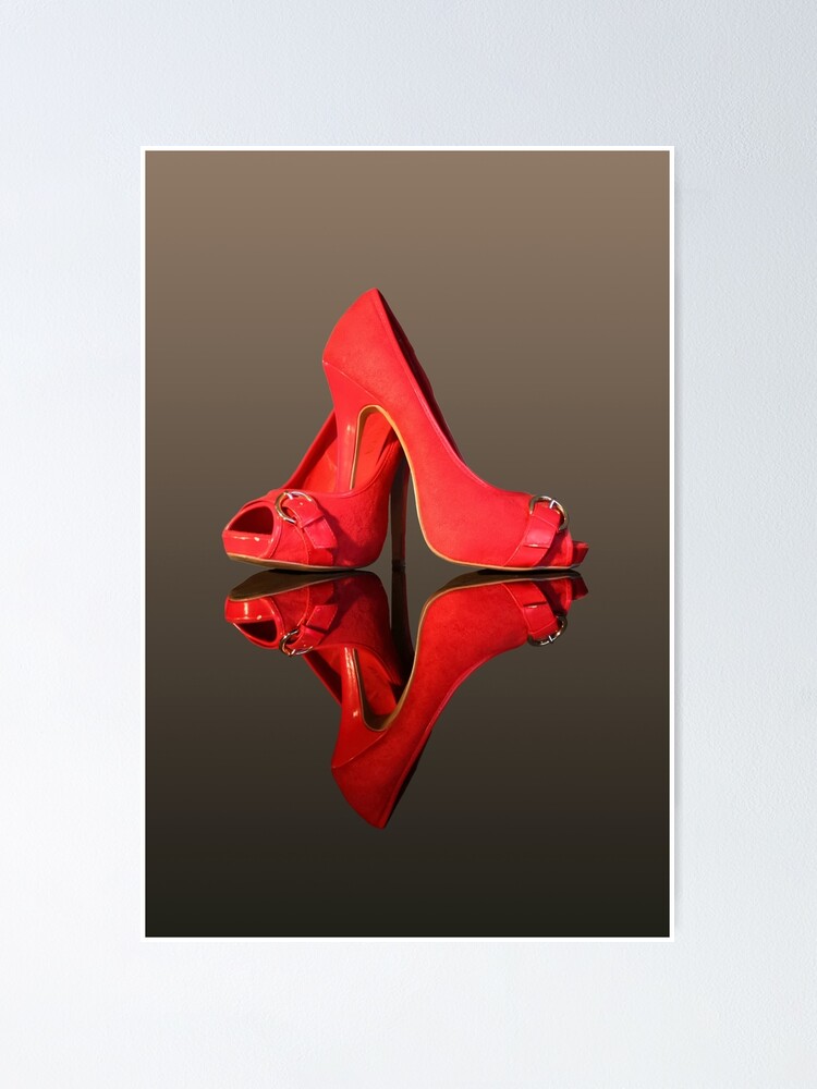 "Red Stiletto Shoes" Poster by TerriWaters | Redbubble