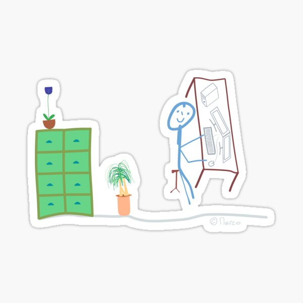 "Office stick figure, Management Secretary Job Work Boss" Sticker for ...