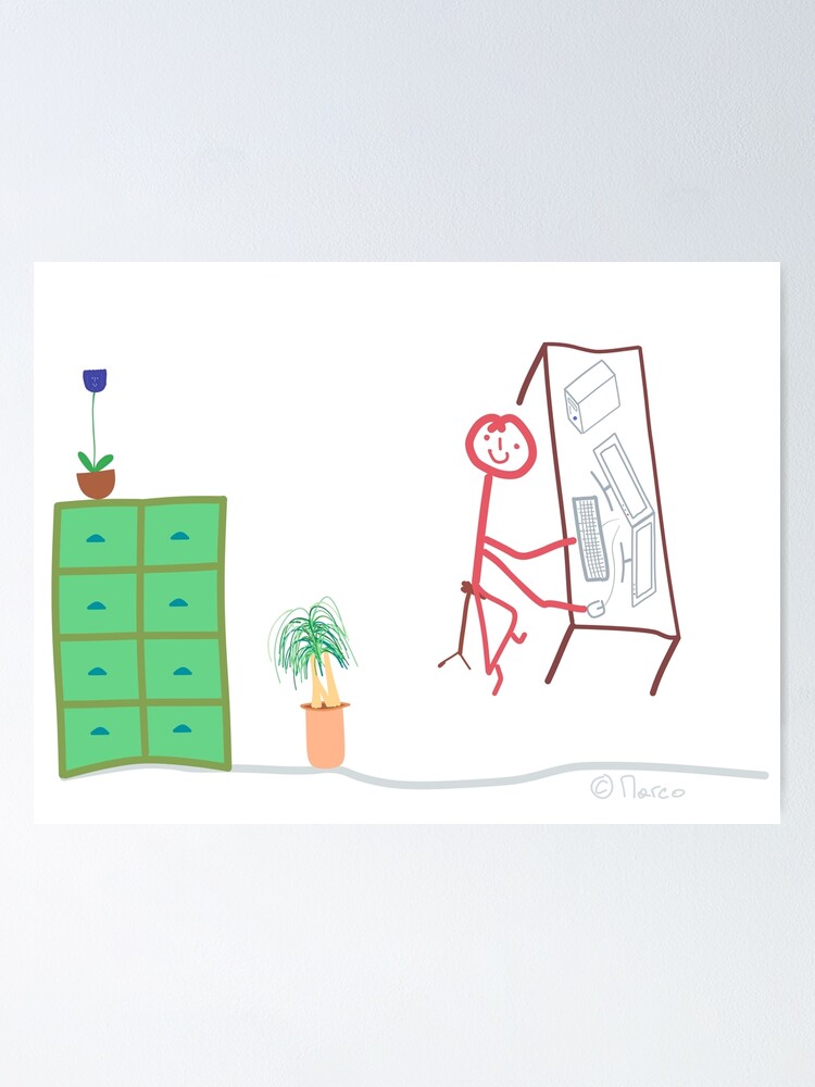 "Office stick figure, Management Secretary Job Work " Poster for Sale ...