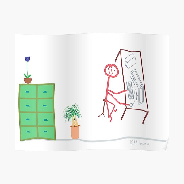 "Office stick figure, Management Secretary Job Work " Poster for Sale ...
