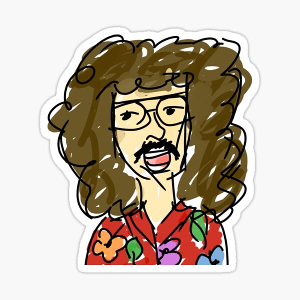 "Weird al Yankovic " Sticker for Sale by tomatoalfredo | Redbubble