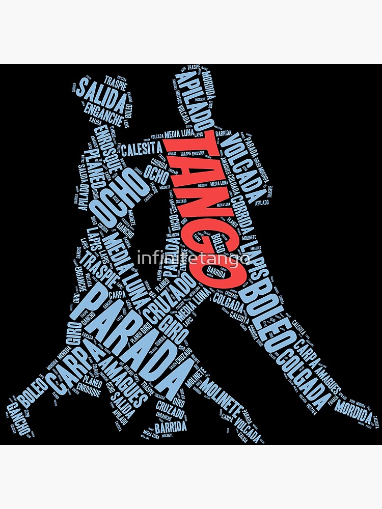 "Tango Steps Dance Couple Word Art" Poster for Sale by infinitetango ...