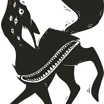 "Creepy Cute Dancing Fox Creature" Sticker for Sale by cellsdividing ...