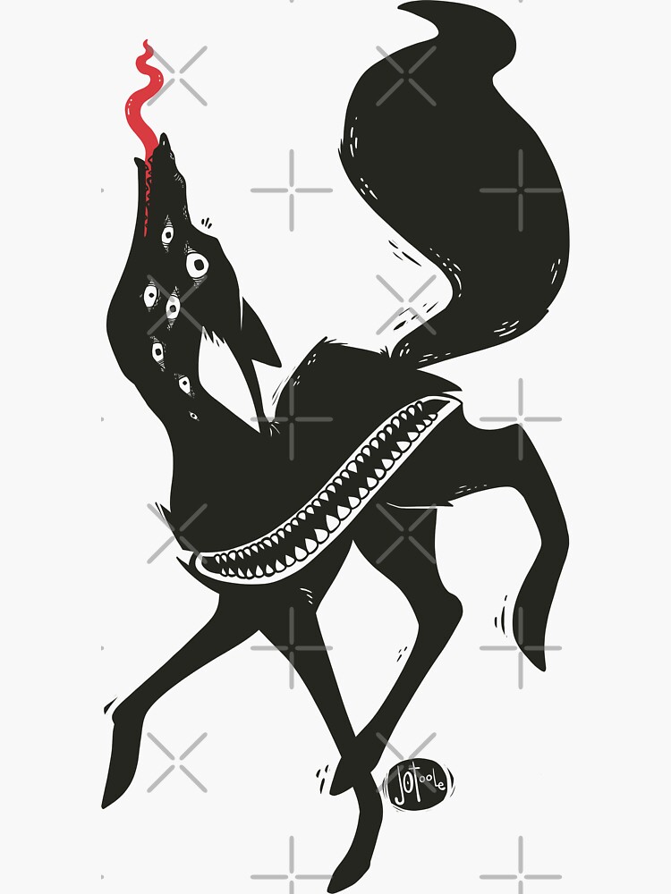 "Creepy Cute Dancing Fox Creature" Sticker for Sale by cellsdividing ...