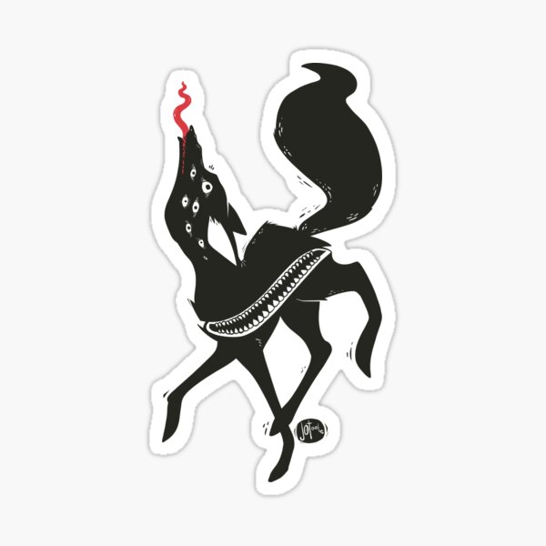 "Creepy Cute Dancing Fox Creature" Sticker for Sale by cellsdividing ...