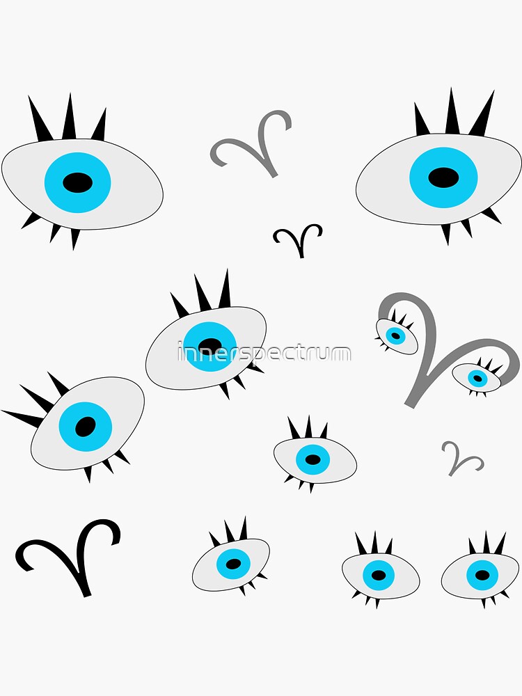 "Aries Eyes - Aries Horoscope. Big blue eyes with Aries symbol for ...