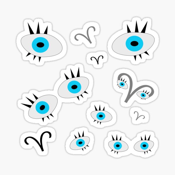 "Aries Eyes - Aries Horoscope. Big blue eyes with Aries symbol for ...