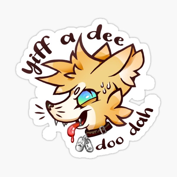 "yiff a dee doo dah ☆" Sticker for Sale by warvad | Redbubble