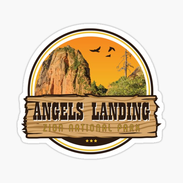 "Angels Landing Hike - Utah" Sticker by moritzschwaeble | Redbubble