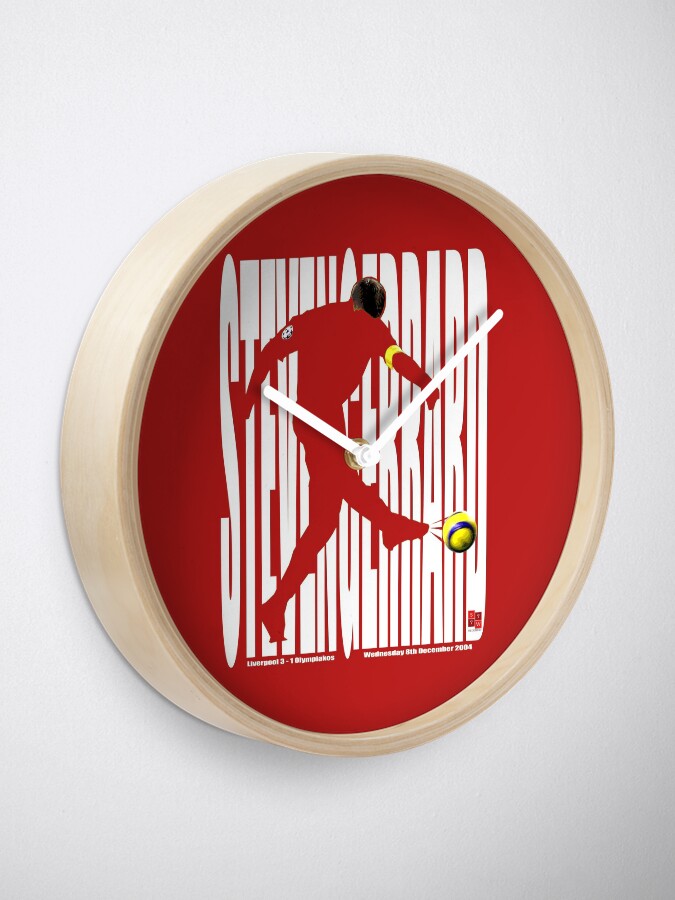 "Steven Gerrard - Liverpool 3 - 1 Olympiakos" Clock by S777DUB | Redbubble