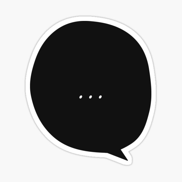 "manga bubble ellipsis (...)" Sticker for Sale by kanashi-2 | Redbubble