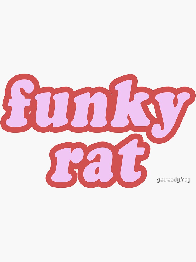 "Funky Rat" Sticker for Sale by getreadyfrog | Redbubble