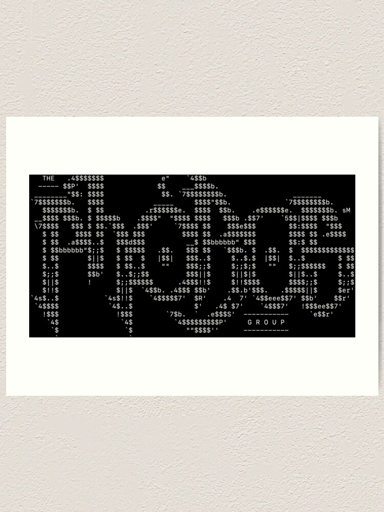 "Phobos Group Ascii Logo by Smooth" Art Print by ph0bos | Redbubble