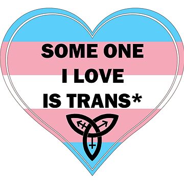 "Someone I love is Trans*" Sticker for Sale by Cleave | Redbubble