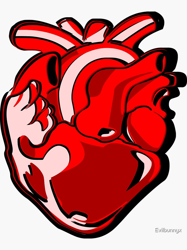 "Heart Design" Sticker for Sale by Evilbunnyx | Redbubble