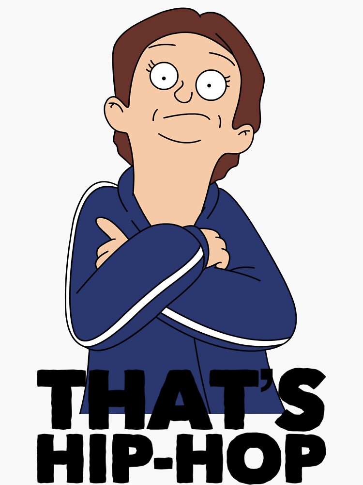 "That's Hip-Hop" Sticker for Sale by hashtagkaia | Redbubble