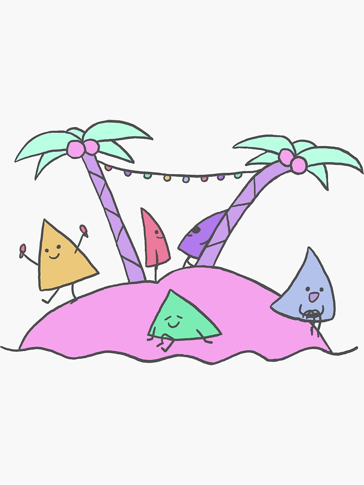 "BERMUDA TRIANGLE BEACH" Sticker for Sale by GivastiHawking | Redbubble