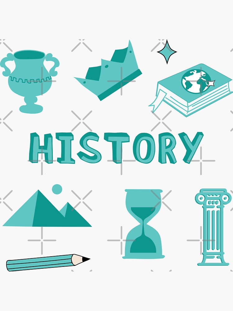 "Teal History School Subject Sticker Pack" Sticker for Sale by The ...