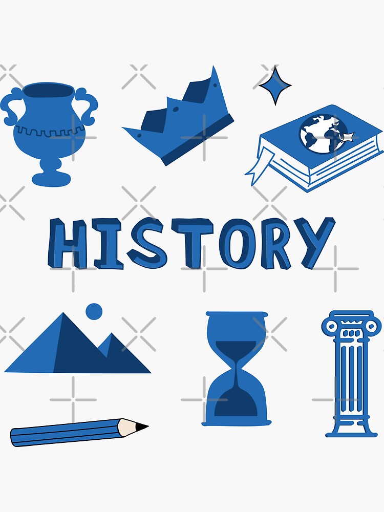 "Blue History School Subject Sticker Pack" Sticker for Sale by The ...