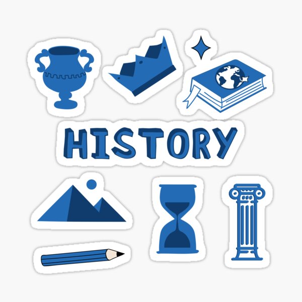 "Blue History School Subject Sticker Pack" Sticker for Sale by The ...